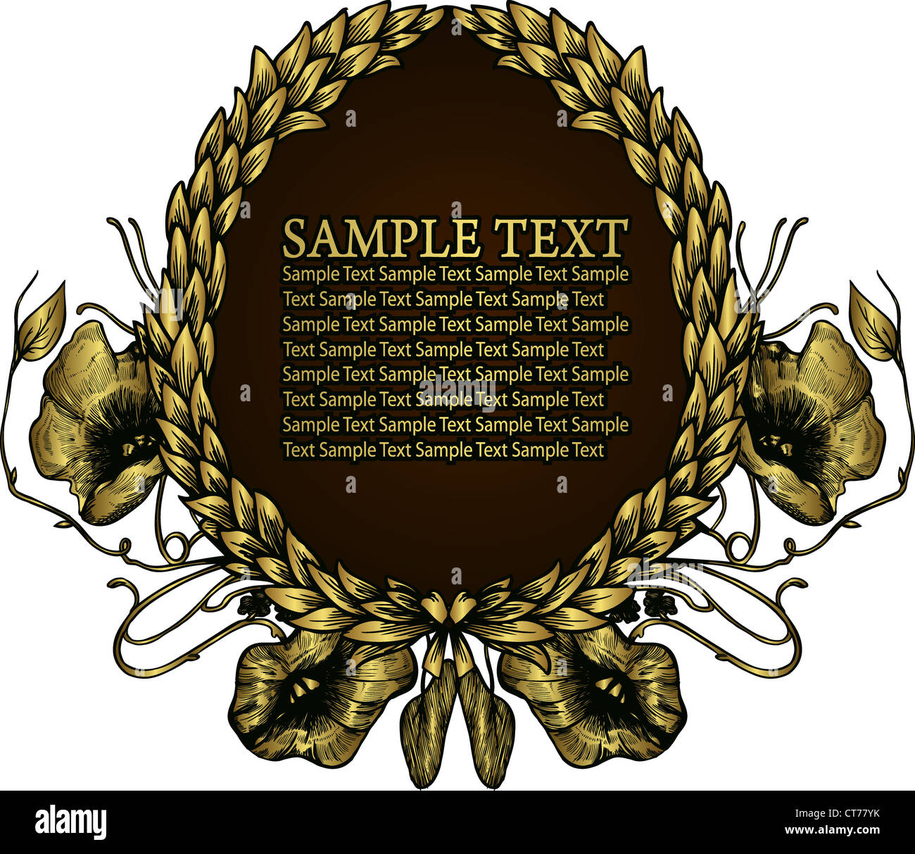 vintage floral frame Stock Photo - Alamy