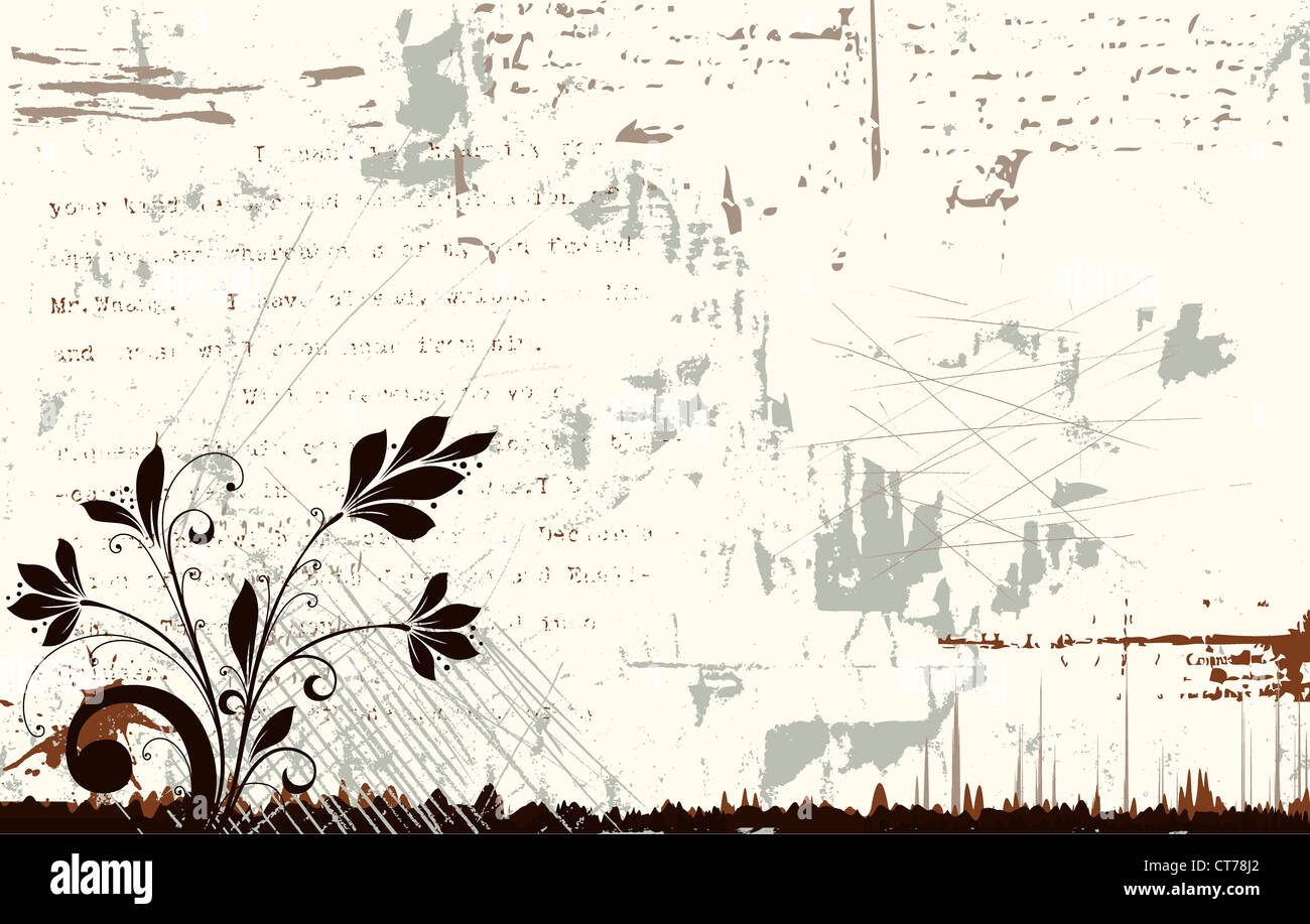 vintage floral background vector illustration Stock Photo - Alamy