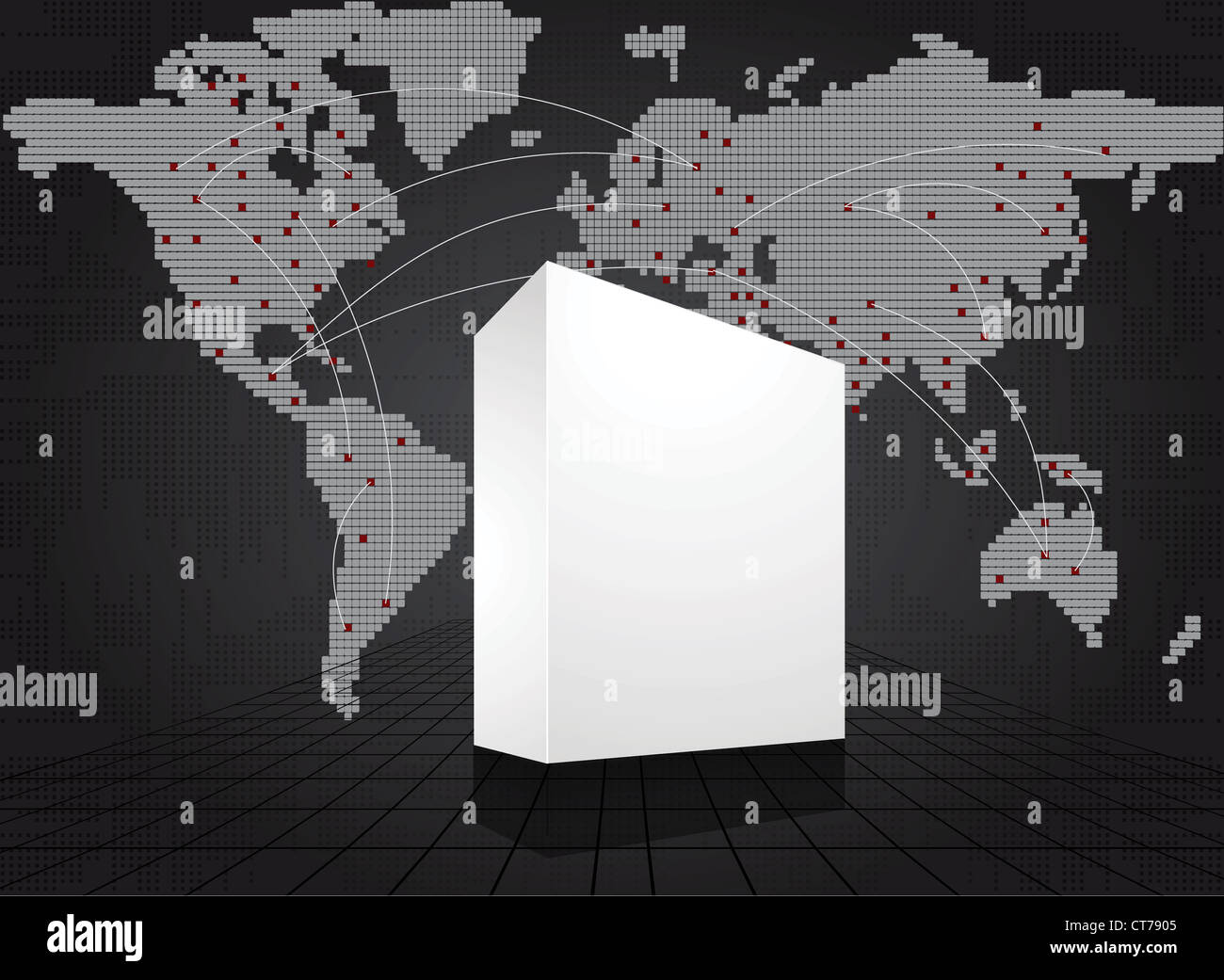 vector business background with blank 3d box Stock Photo - Alamy