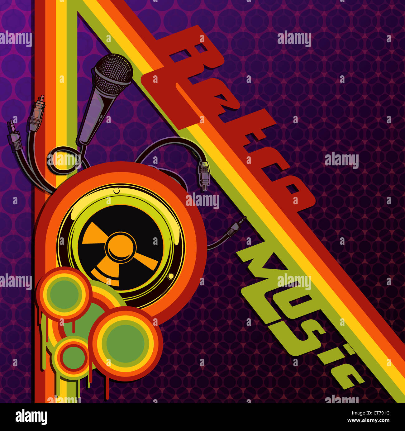 vector retro concert poster Stock Photo - Alamy