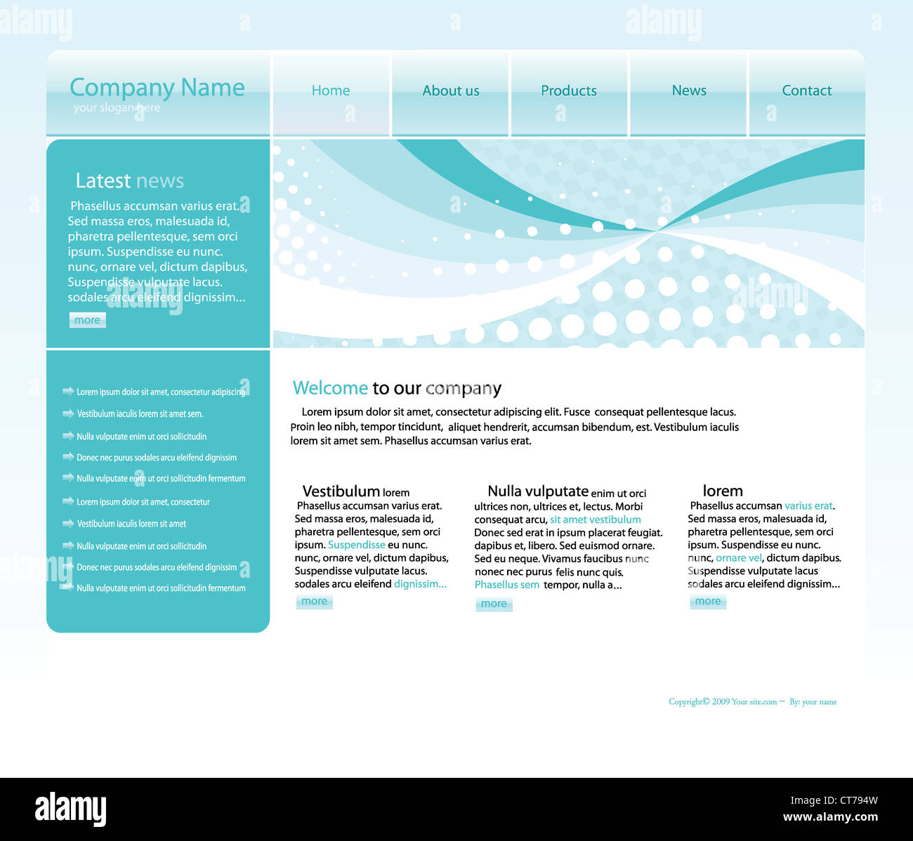 editable website template Stock Photo - Alamy