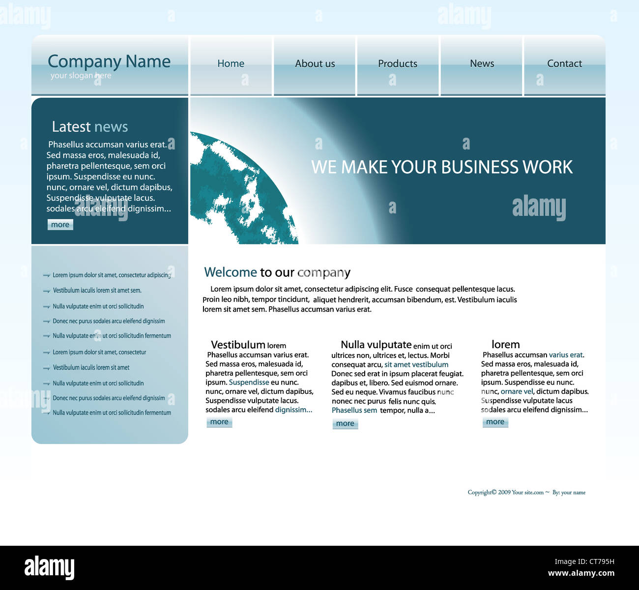 editable website template Stock Photo - Alamy