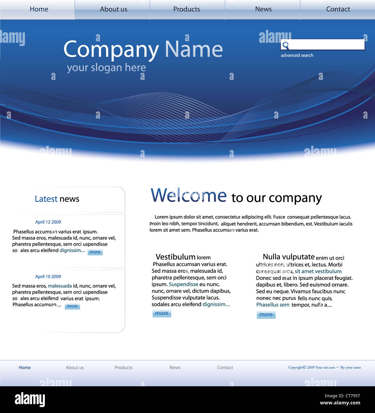editable website template Stock Photo - Alamy