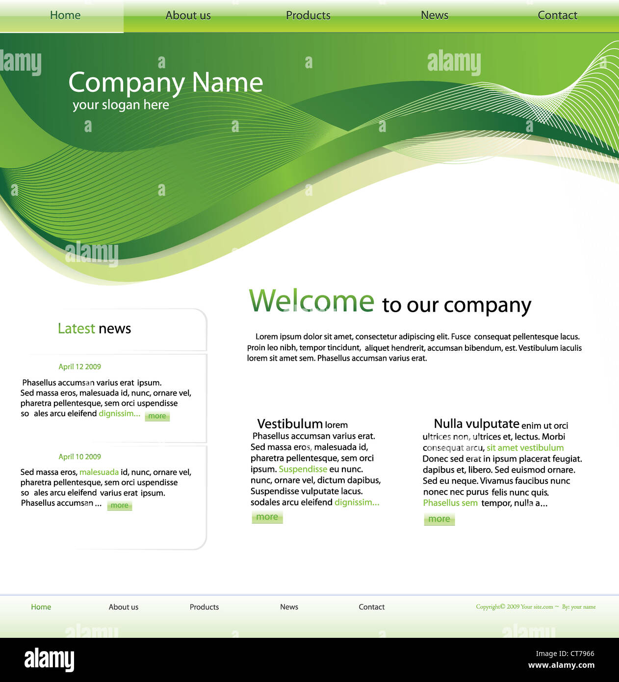 editable website template Stock Photo - Alamy