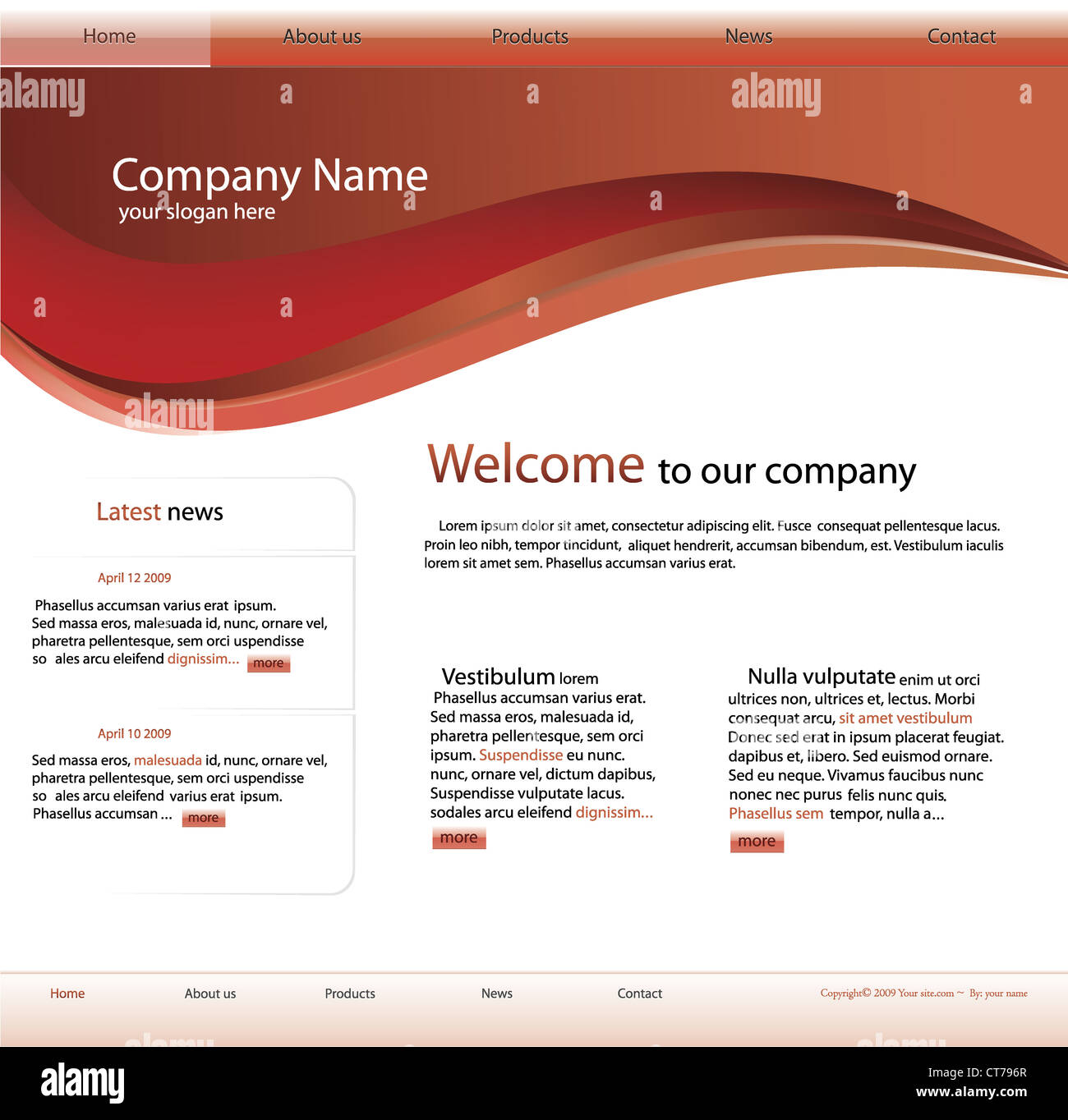 editable website template Stock Photo - Alamy