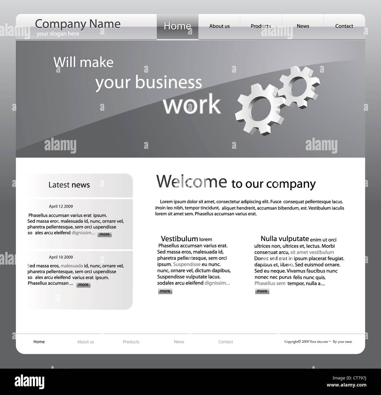 editable website template Stock Photo - Alamy