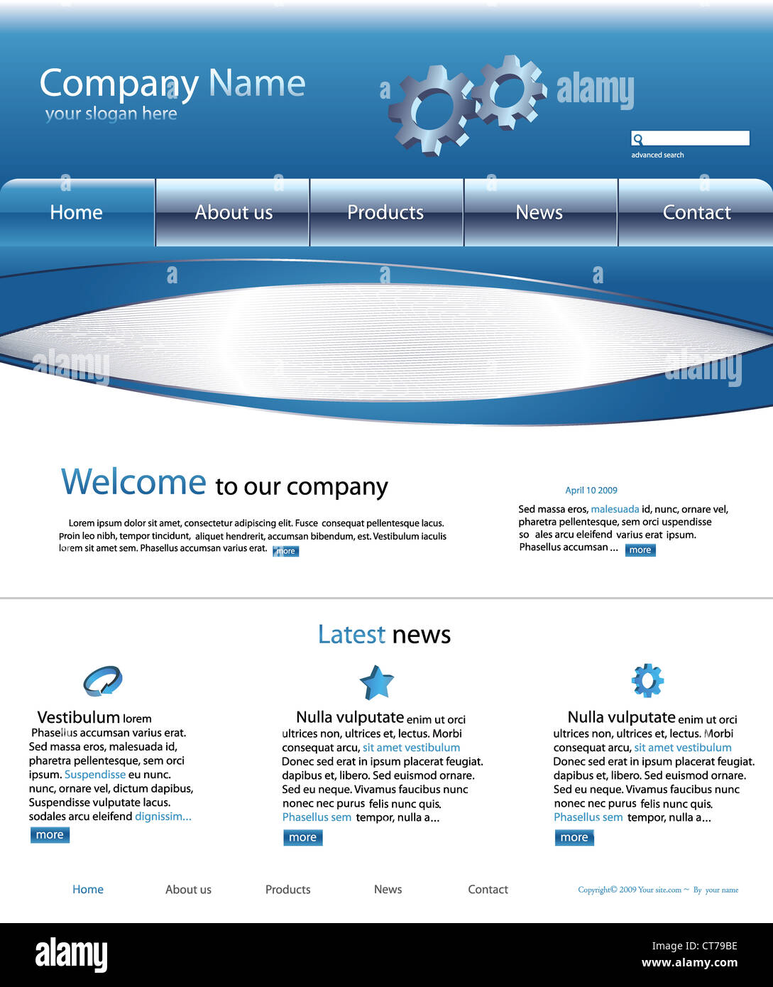 editable website template Stock Photo - Alamy