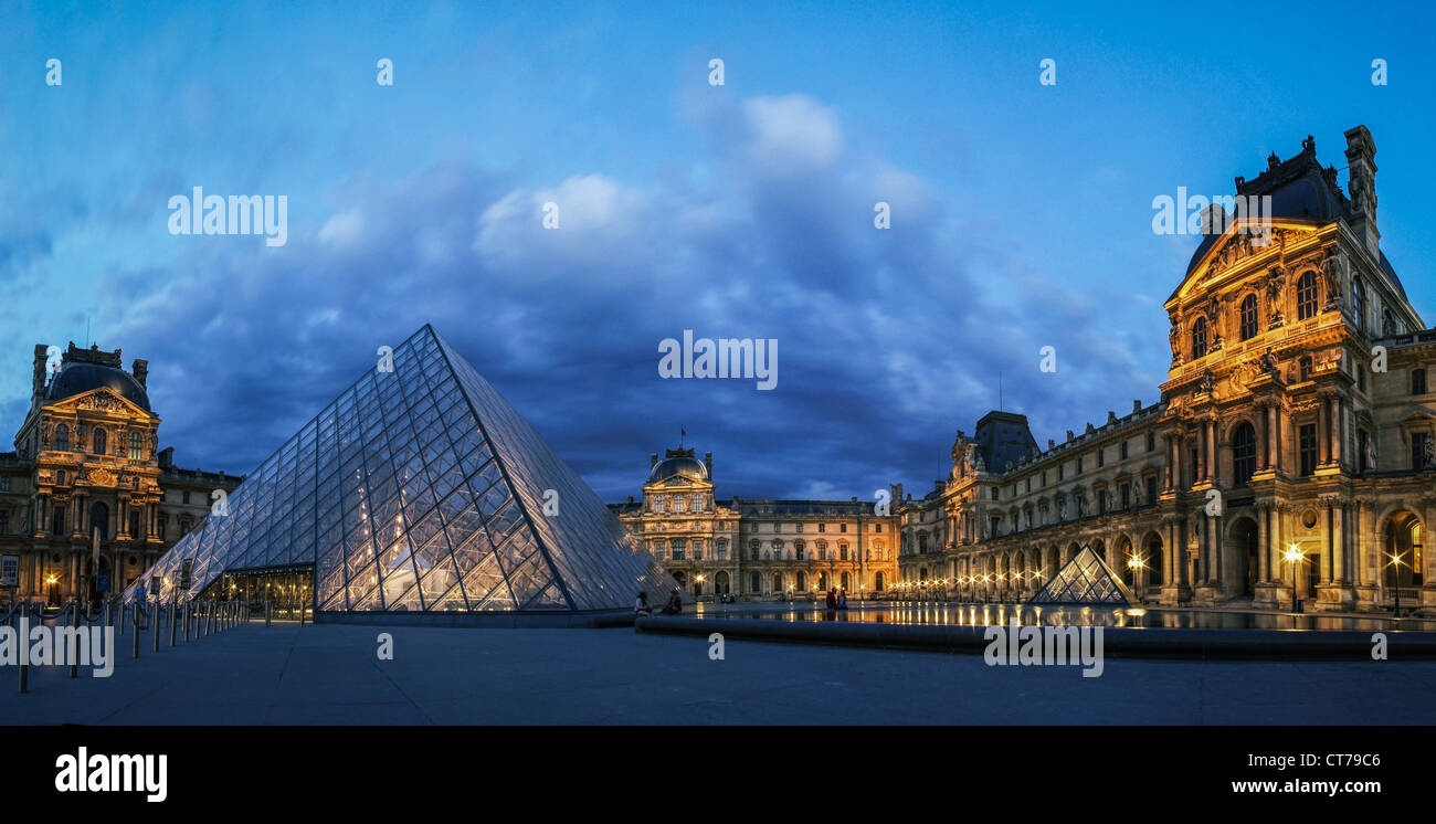 Louvre panorama hi-res stock photography and images - Alamy