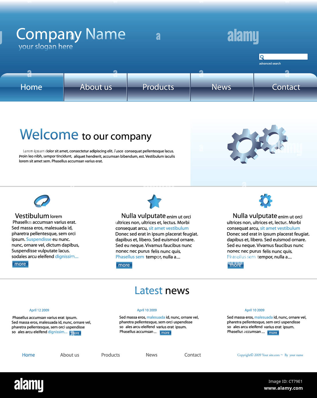 editable website template Stock Photo - Alamy