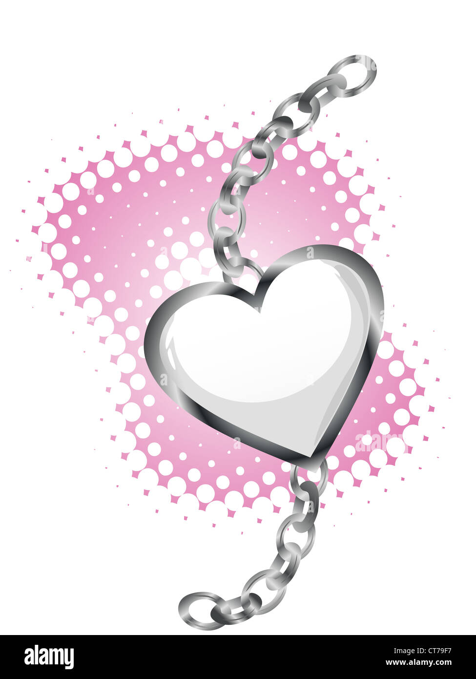 Heart with chain Stock Photo - Alamy