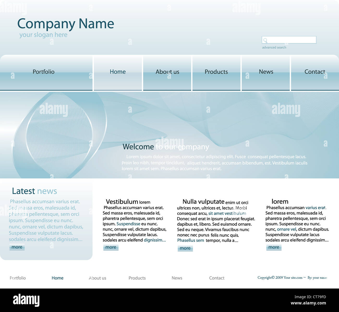 editable website template Stock Photo - Alamy