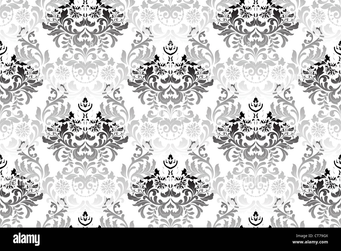 vector damask seamless pattern Stock Photo - Alamy