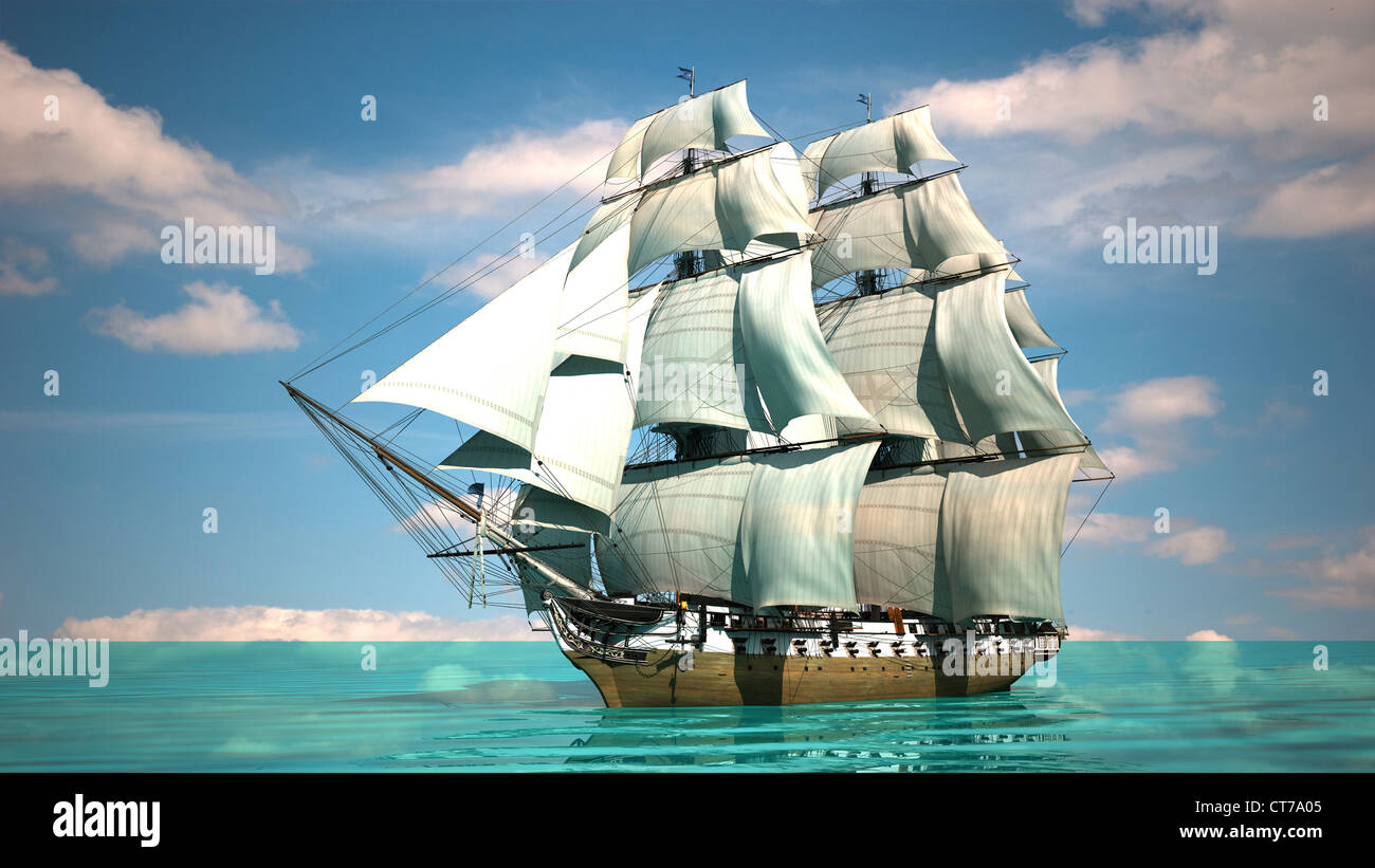 ship in the ocean Stock Photo - Alamy