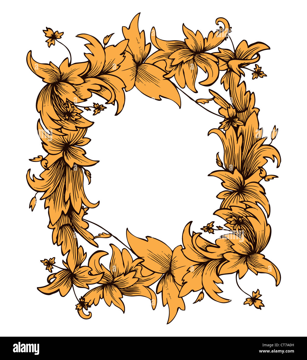 vintage floral frame Stock Photo - Alamy