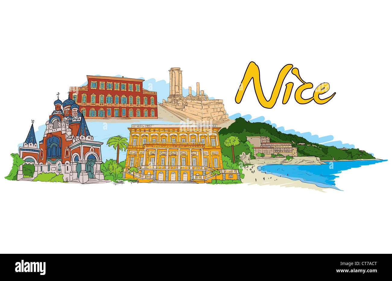 nice doodles vector illustration Stock Photo - Alamy