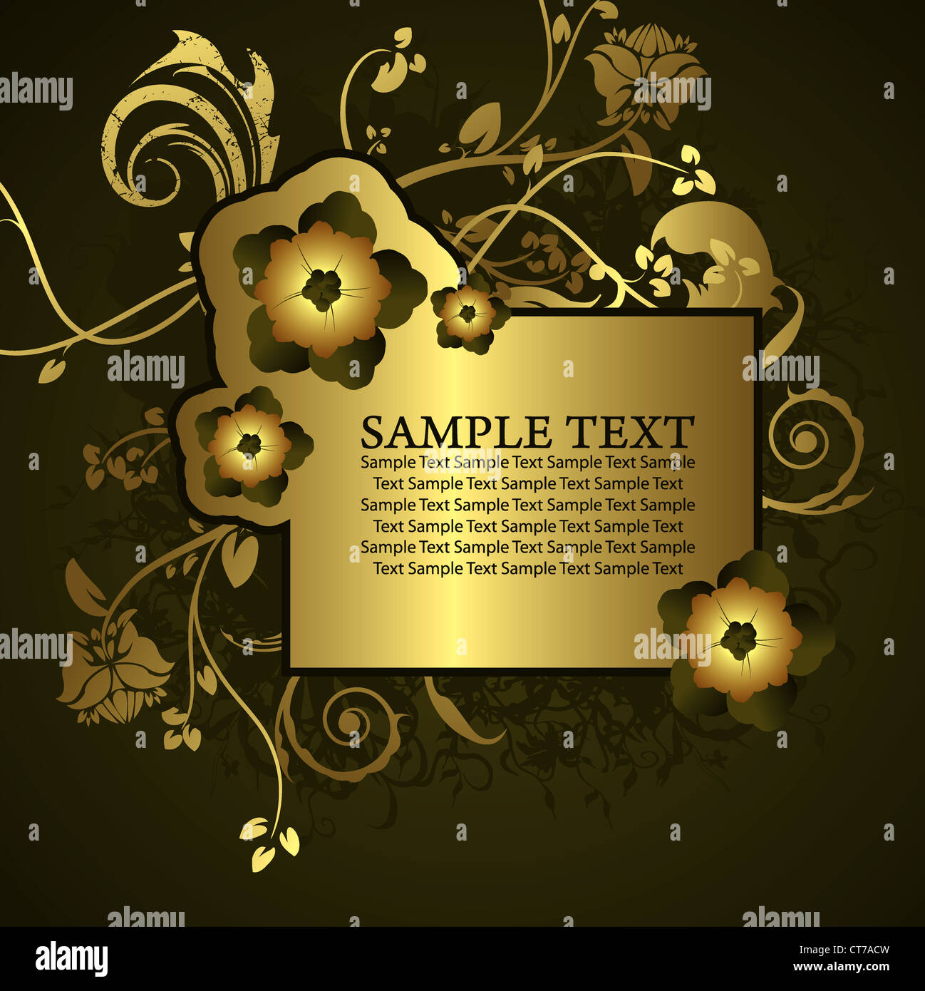 vintage floral frame Stock Photo - Alamy