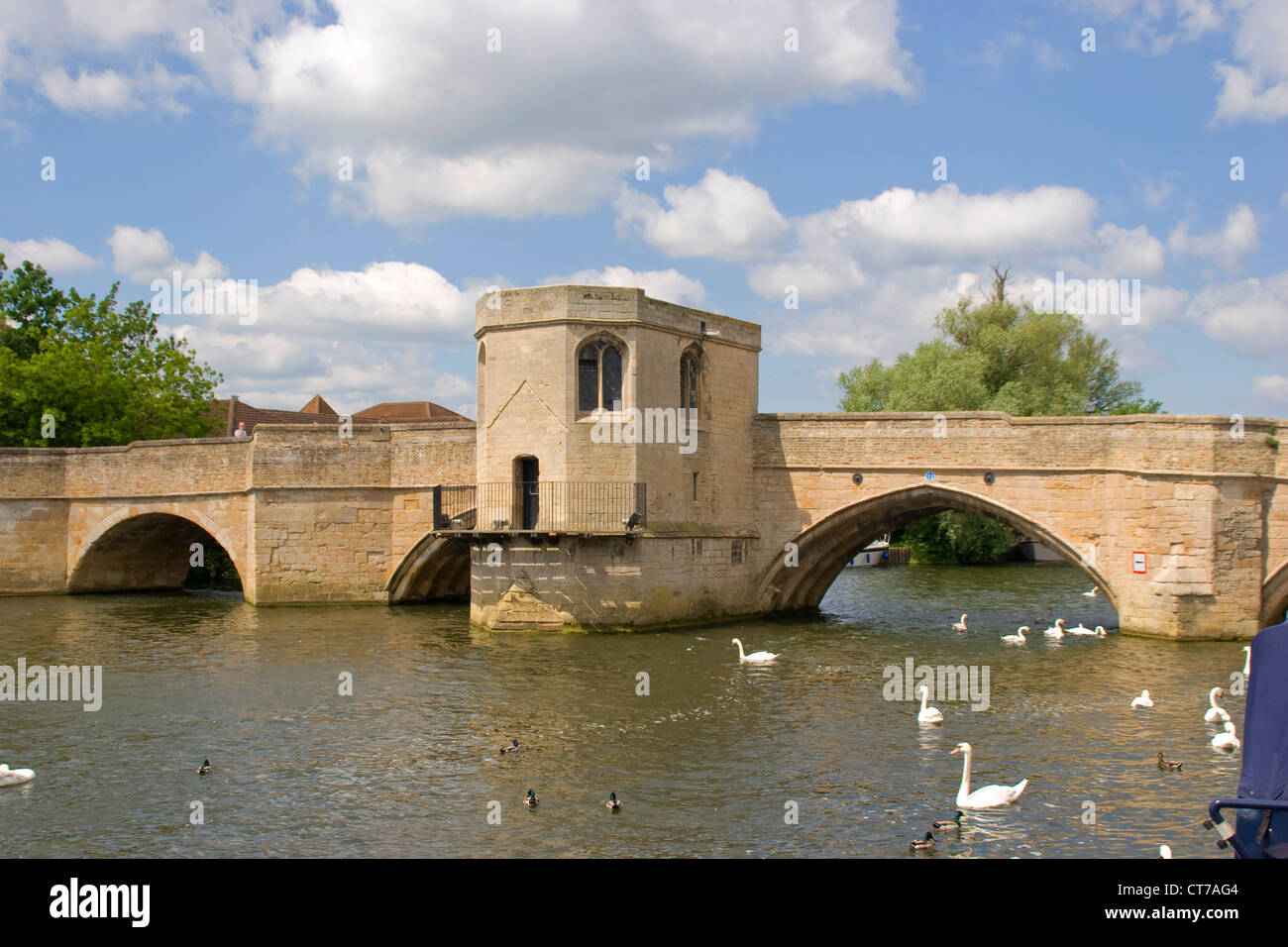 River Ouse and chapel on bridge St Ives Cambridgeshire England UK Stock ...