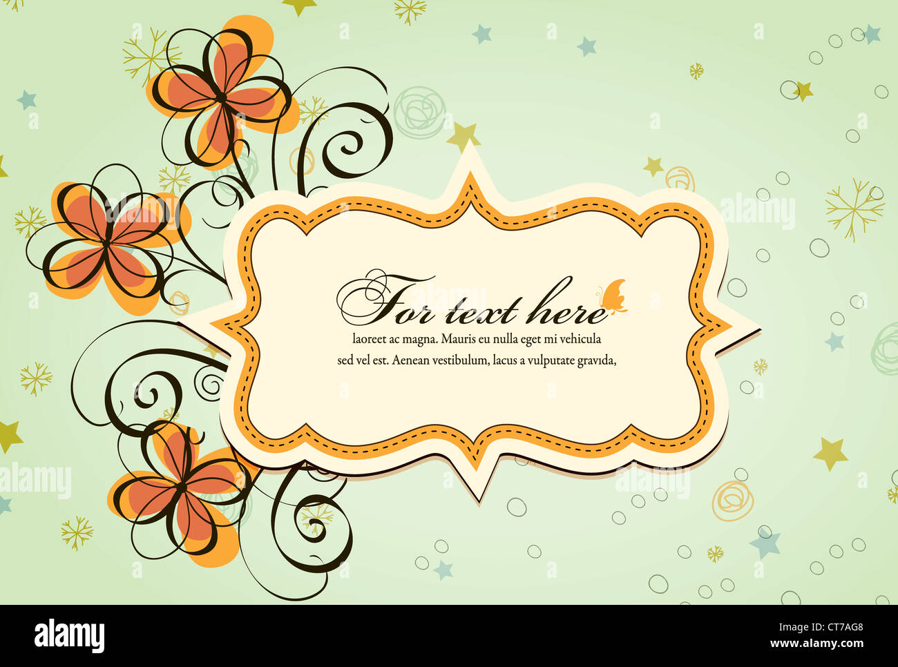 colorful floral frame vector illustration Stock Photo - Alamy