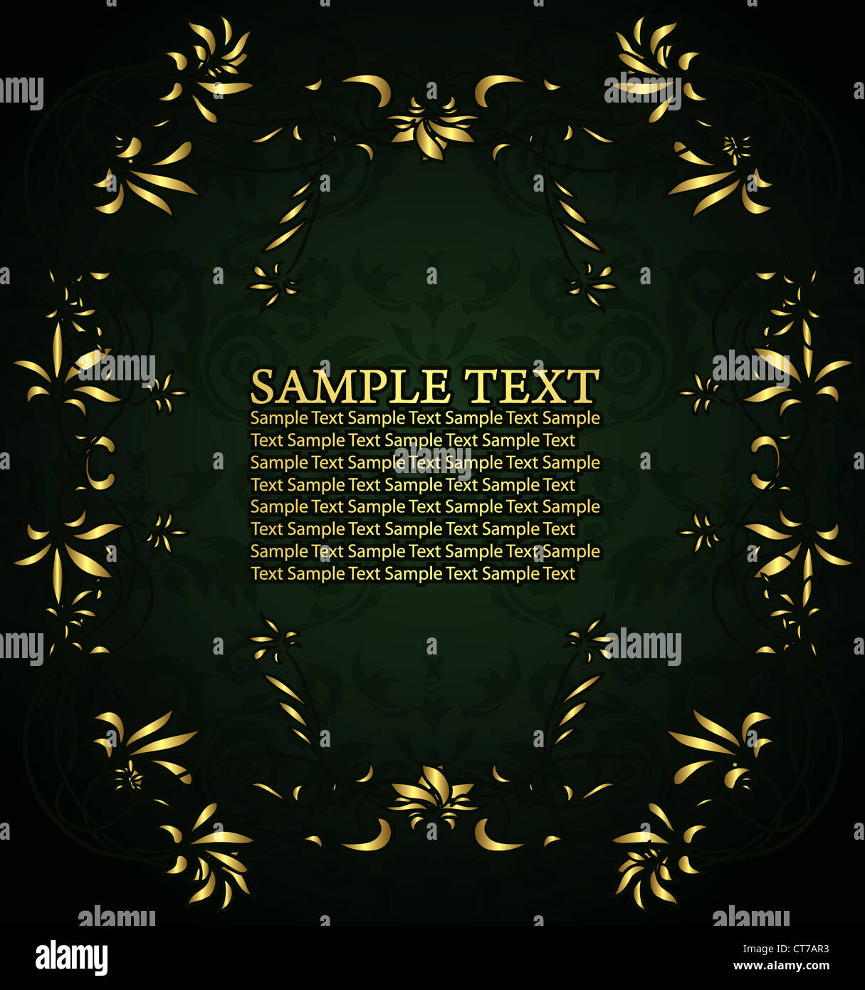 vintage floral frame Stock Photo - Alamy