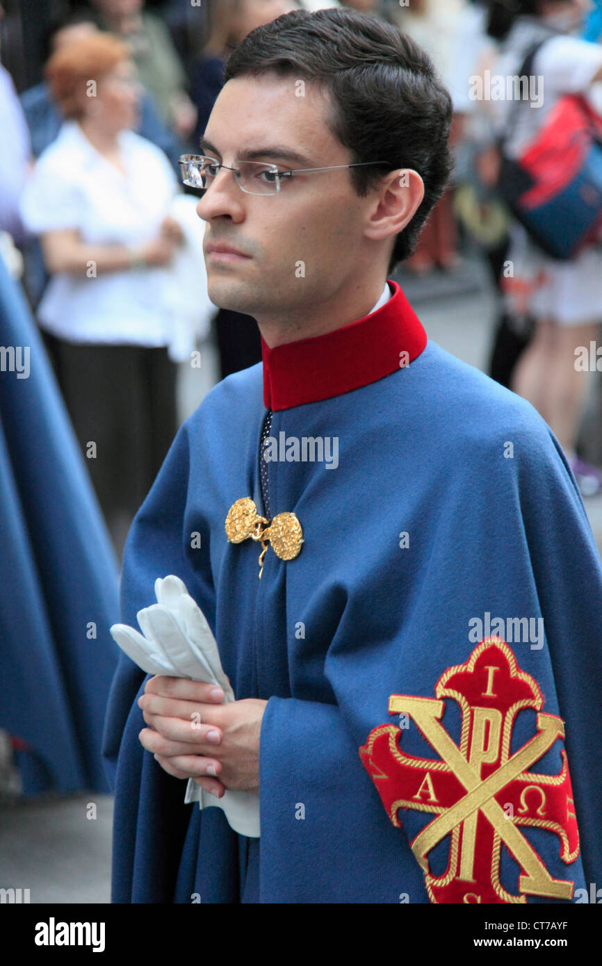 Spain, Catalonia, Barcelona, religious procession Stock Photo - Alamy