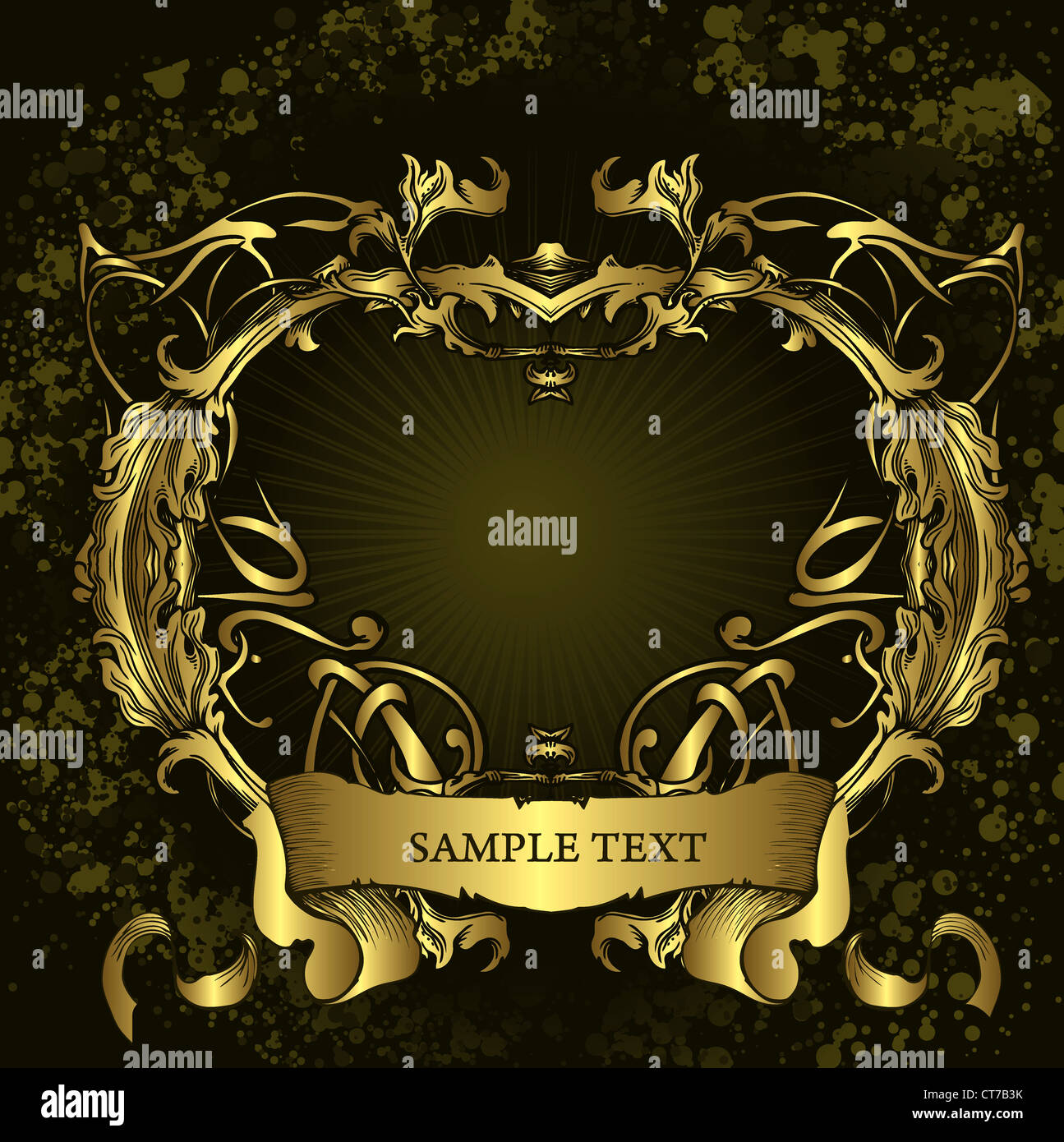 vintage floral frame Stock Photo - Alamy