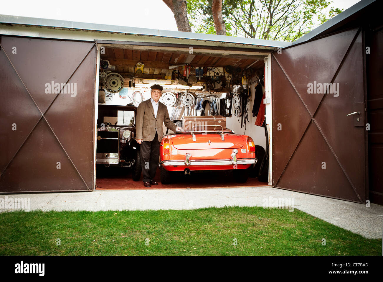Man in red car hi-res stock photography and images - Alamy
