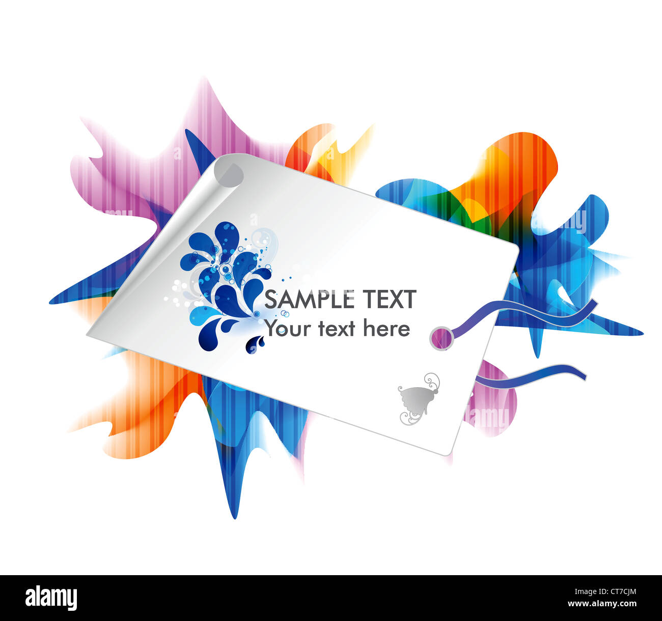 vector shopping tag with colorful background Stock Photo - Alamy