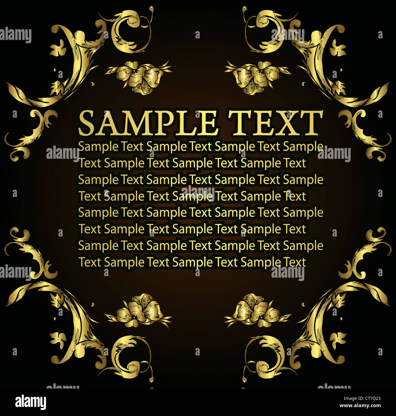 vintage floral frame Stock Photo - Alamy