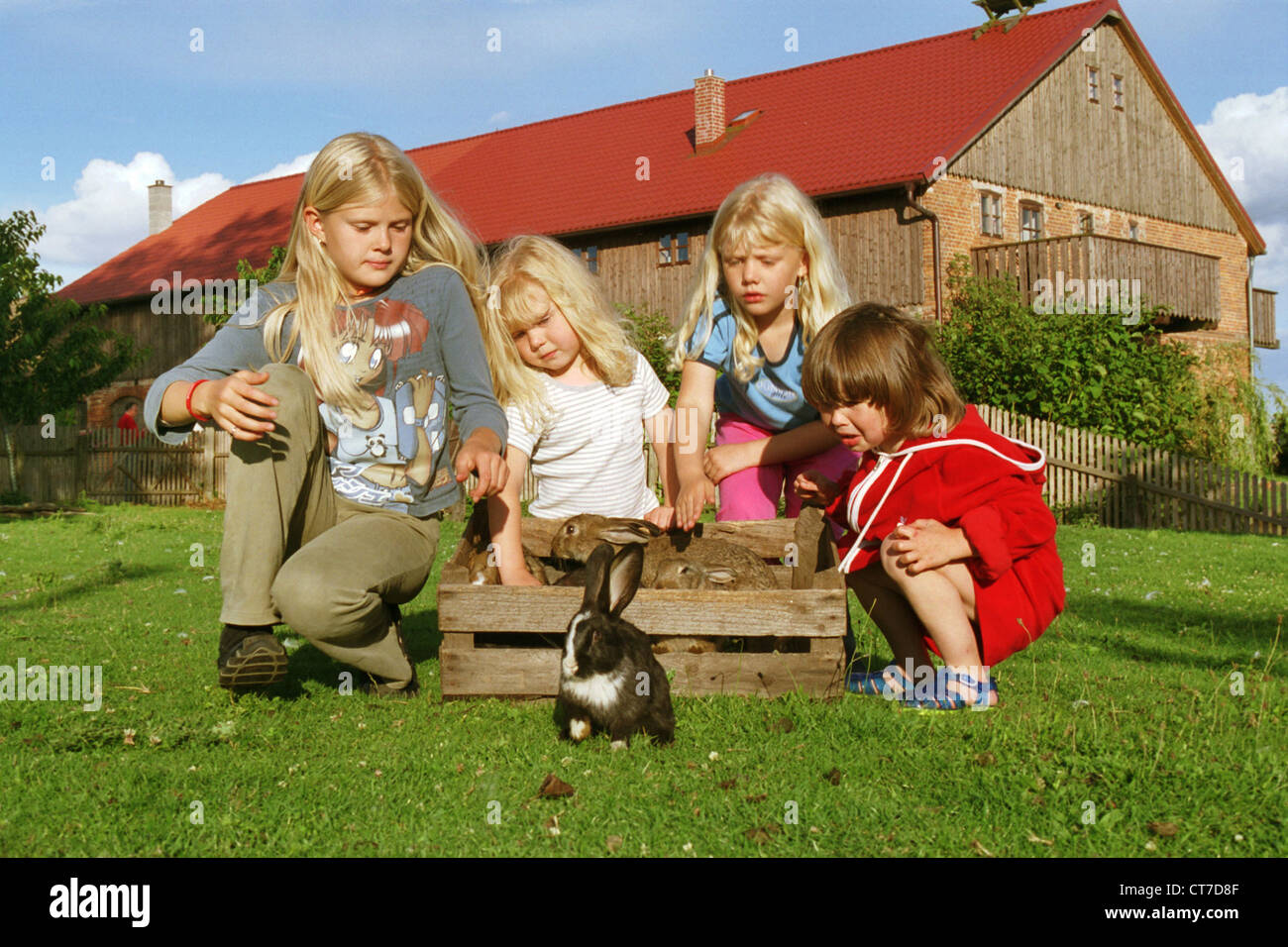 Boy girl farm children hi-res stock photography and images - Alamy