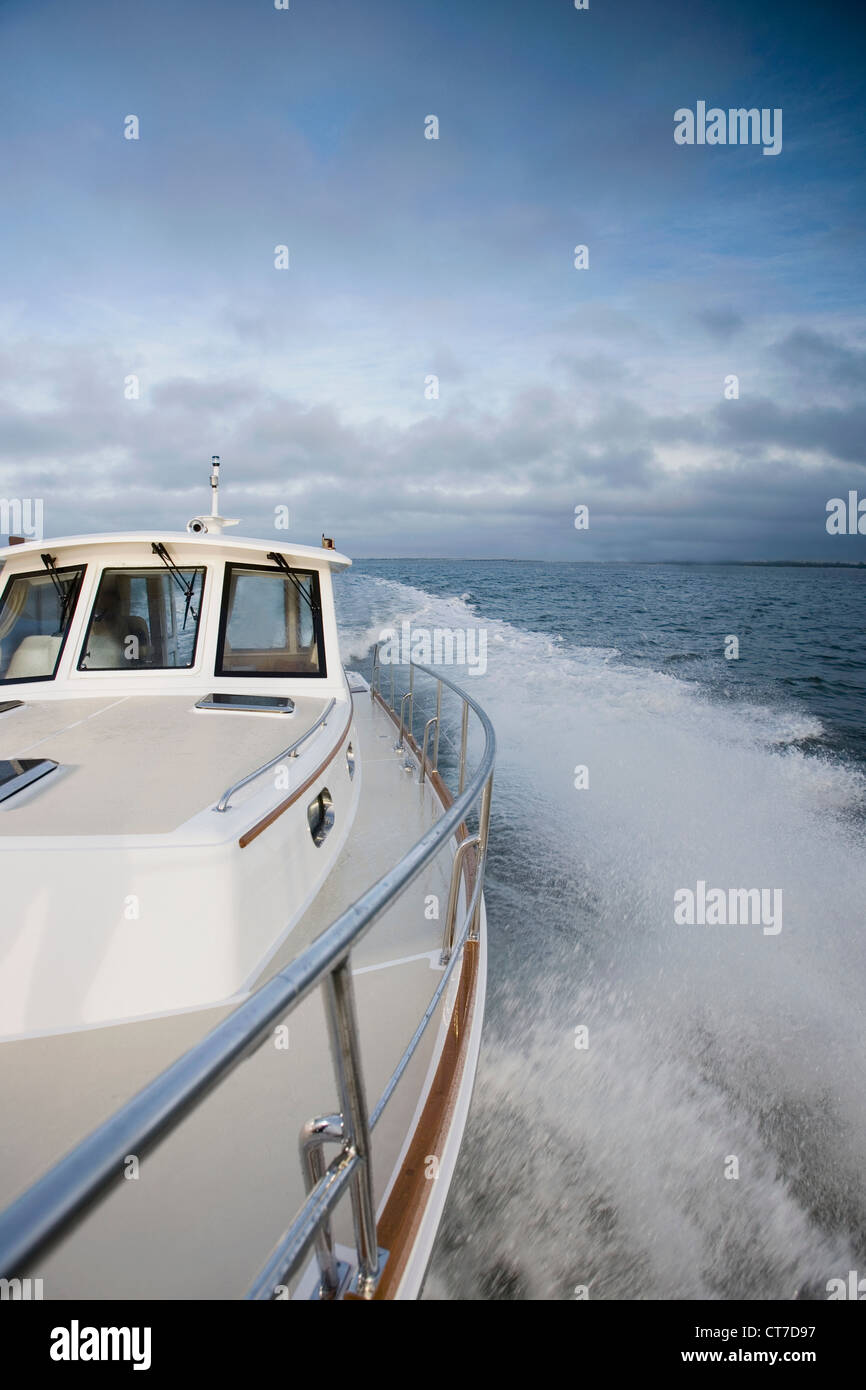Power boat at sea Stock Photo - Alamy