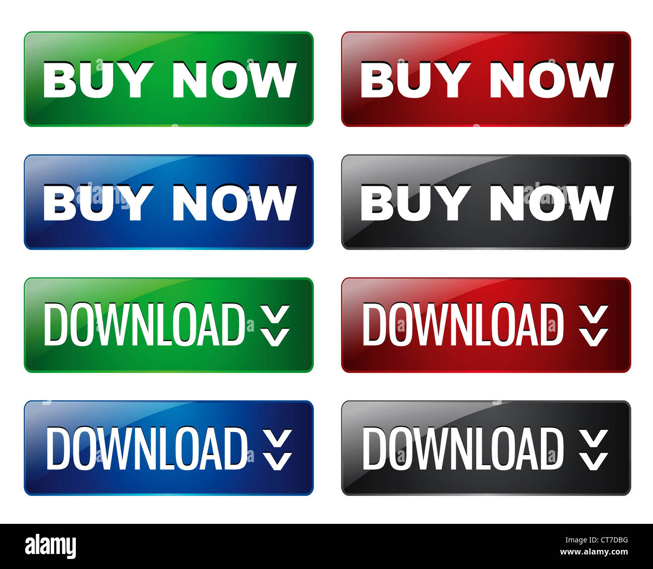 vector colorful buttons set Stock Photo - Alamy