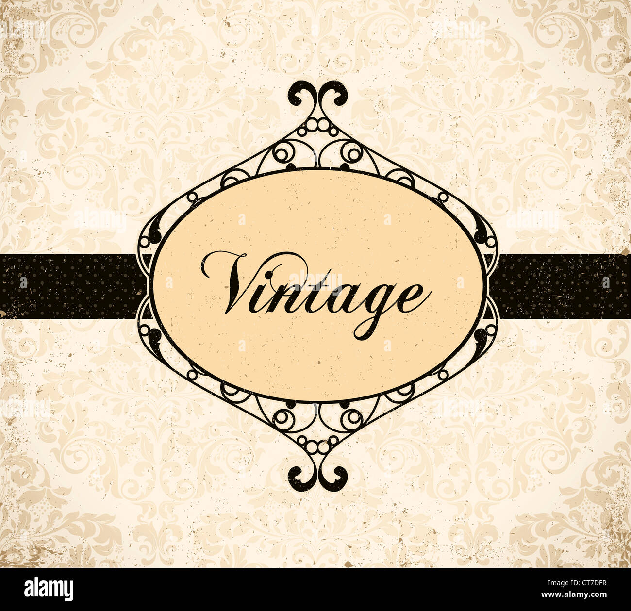 wrought iron frame vector illustration Stock Photo - Alamy