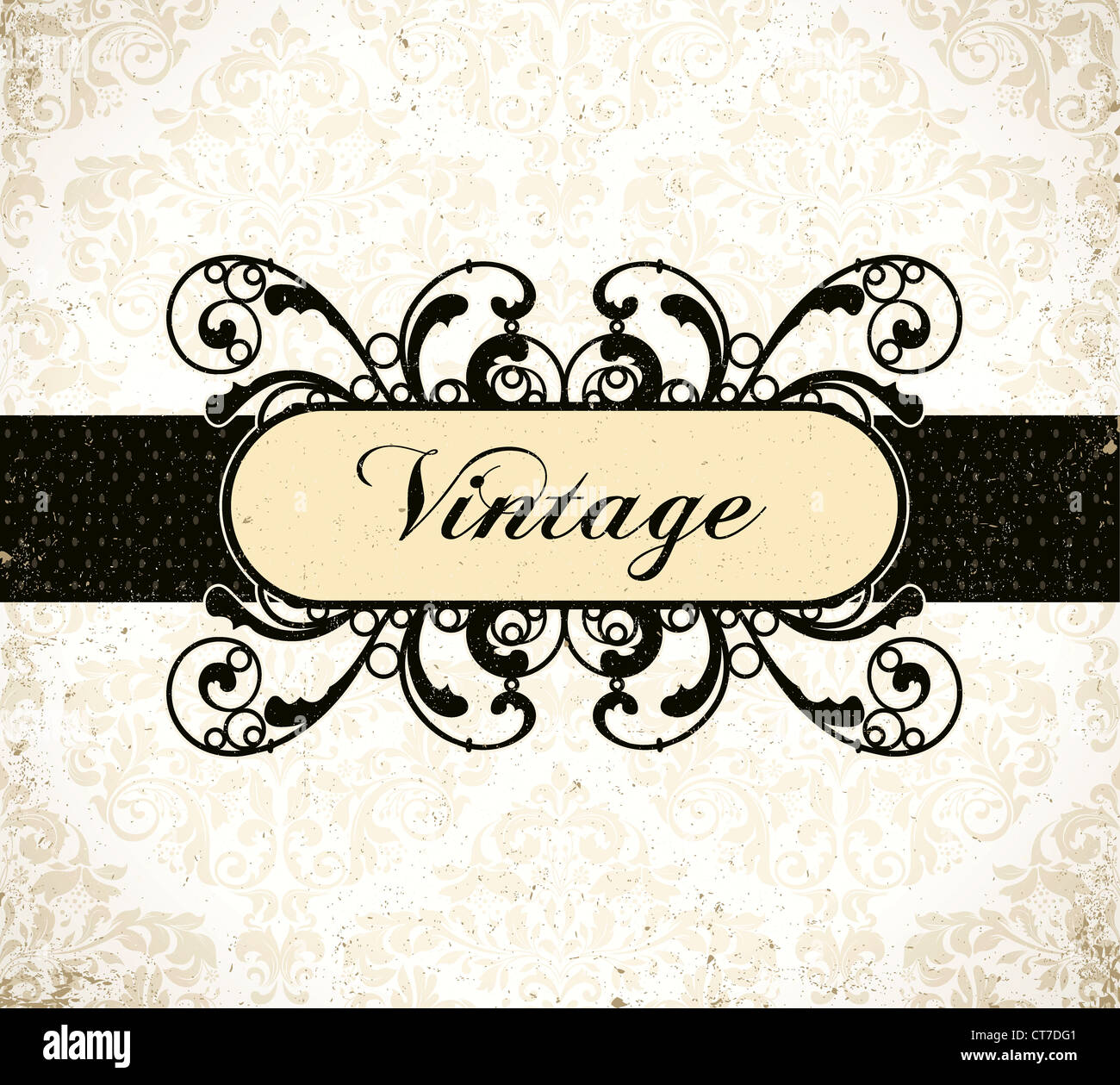 wrought iron frame vector illustration Stock Photo - Alamy