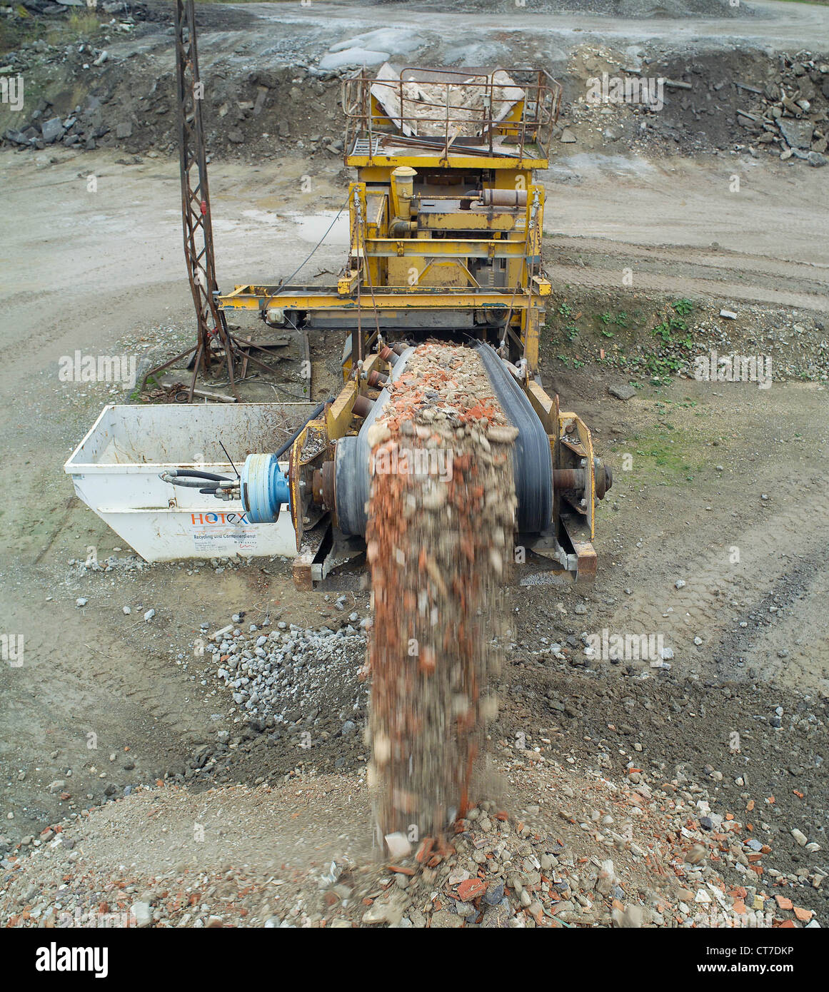 Rubble with Conveyor Stock Photo - Alamy
