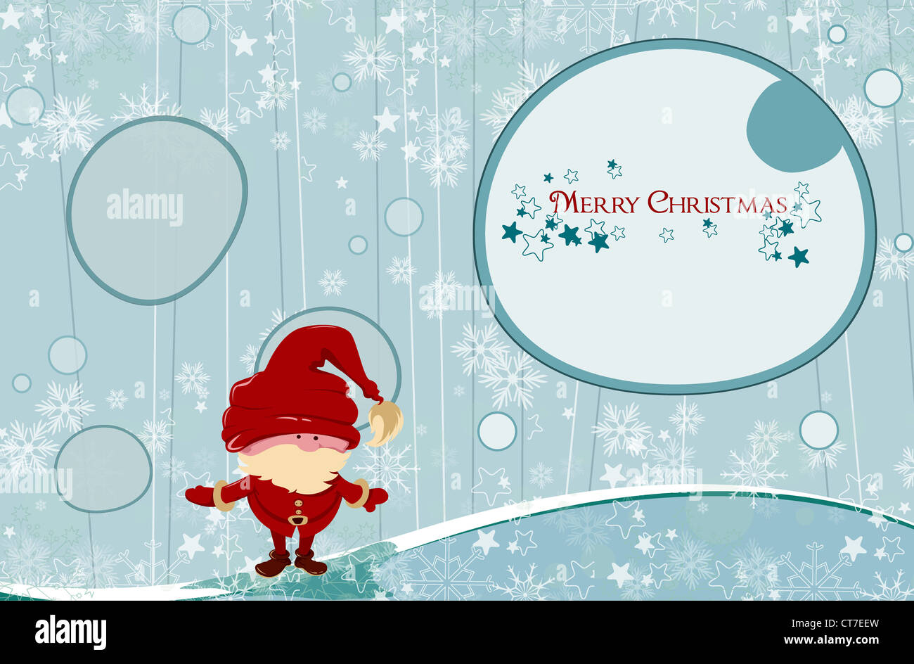 vector winter background with santa Stock Photo - Alamy