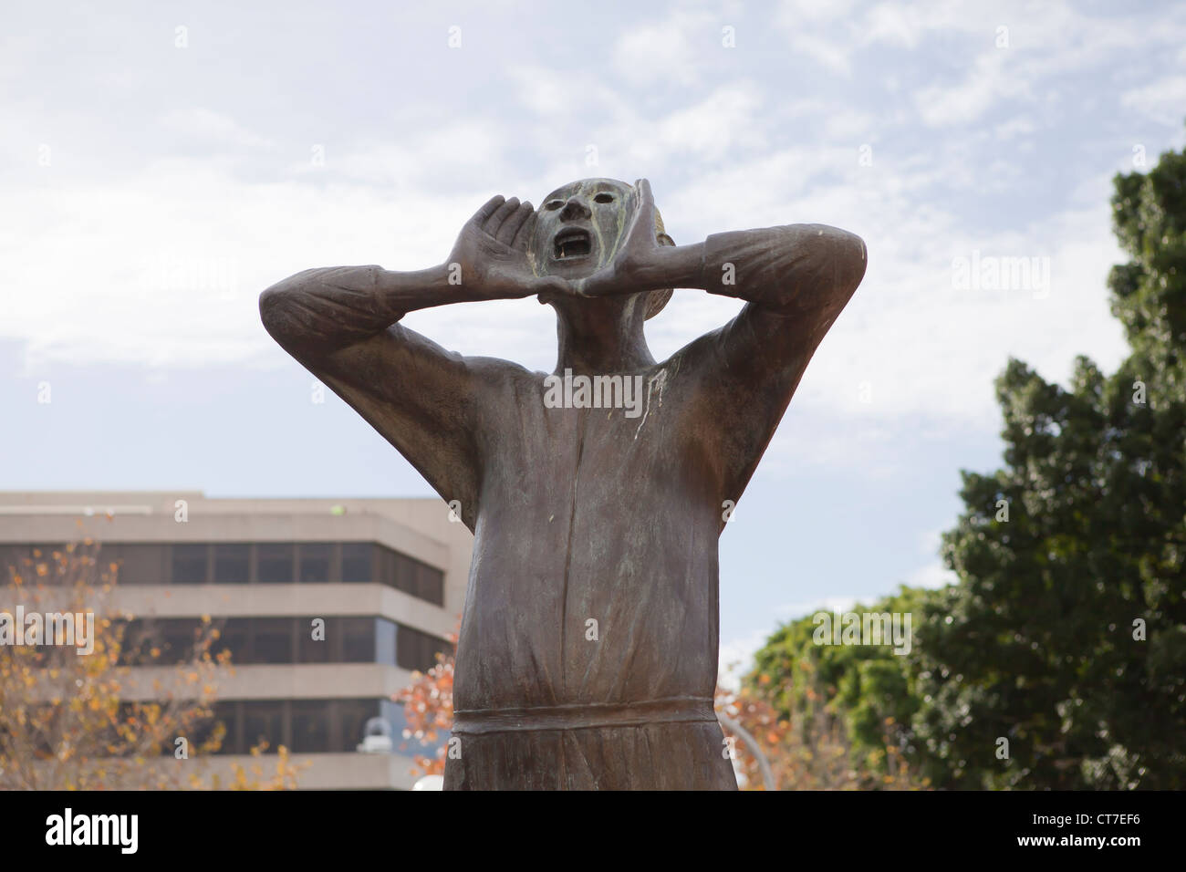Der Rufer (The Caller) public art sculpture on display in the Perth ...