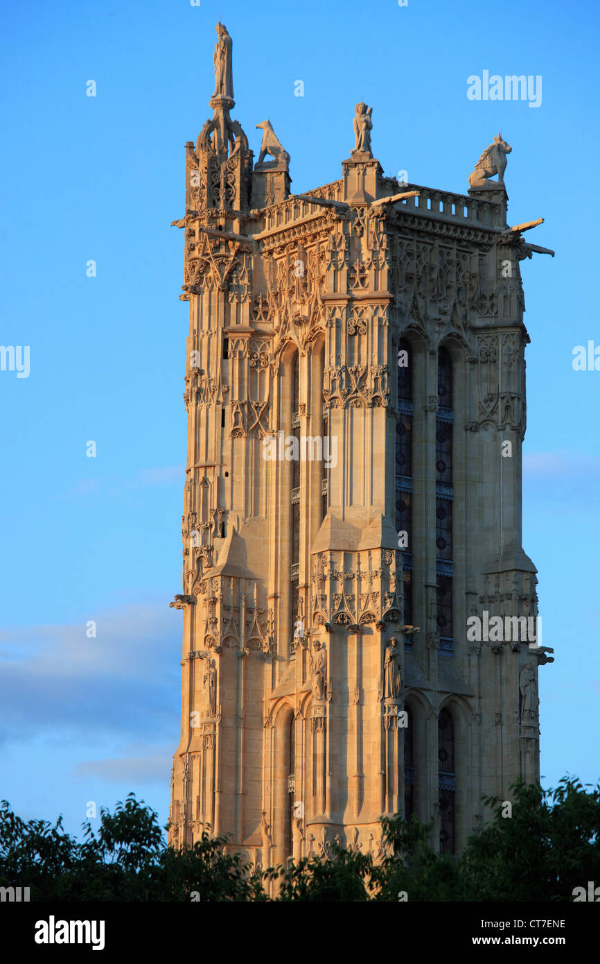France, Paris, Tour St-Jacques Stock Photo - Alamy