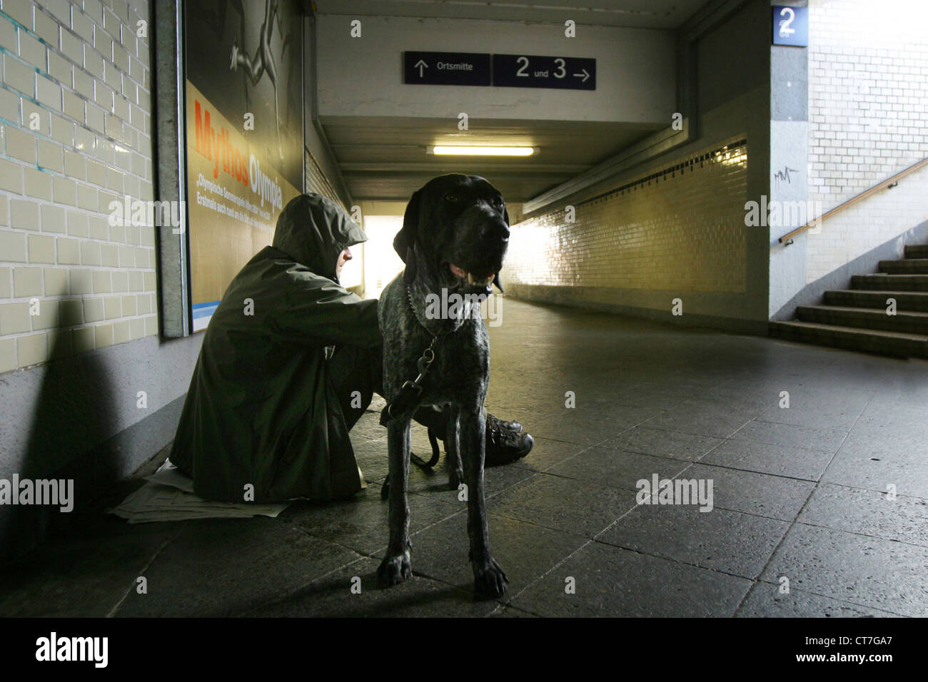 Homeless in underpass Stock Photo - Alamy