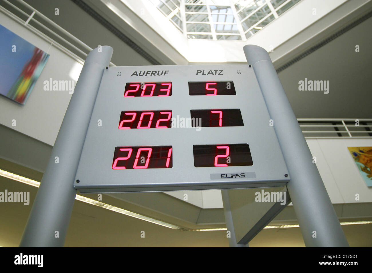 Scoreboard waiting numbers Stock Photo - Alamy