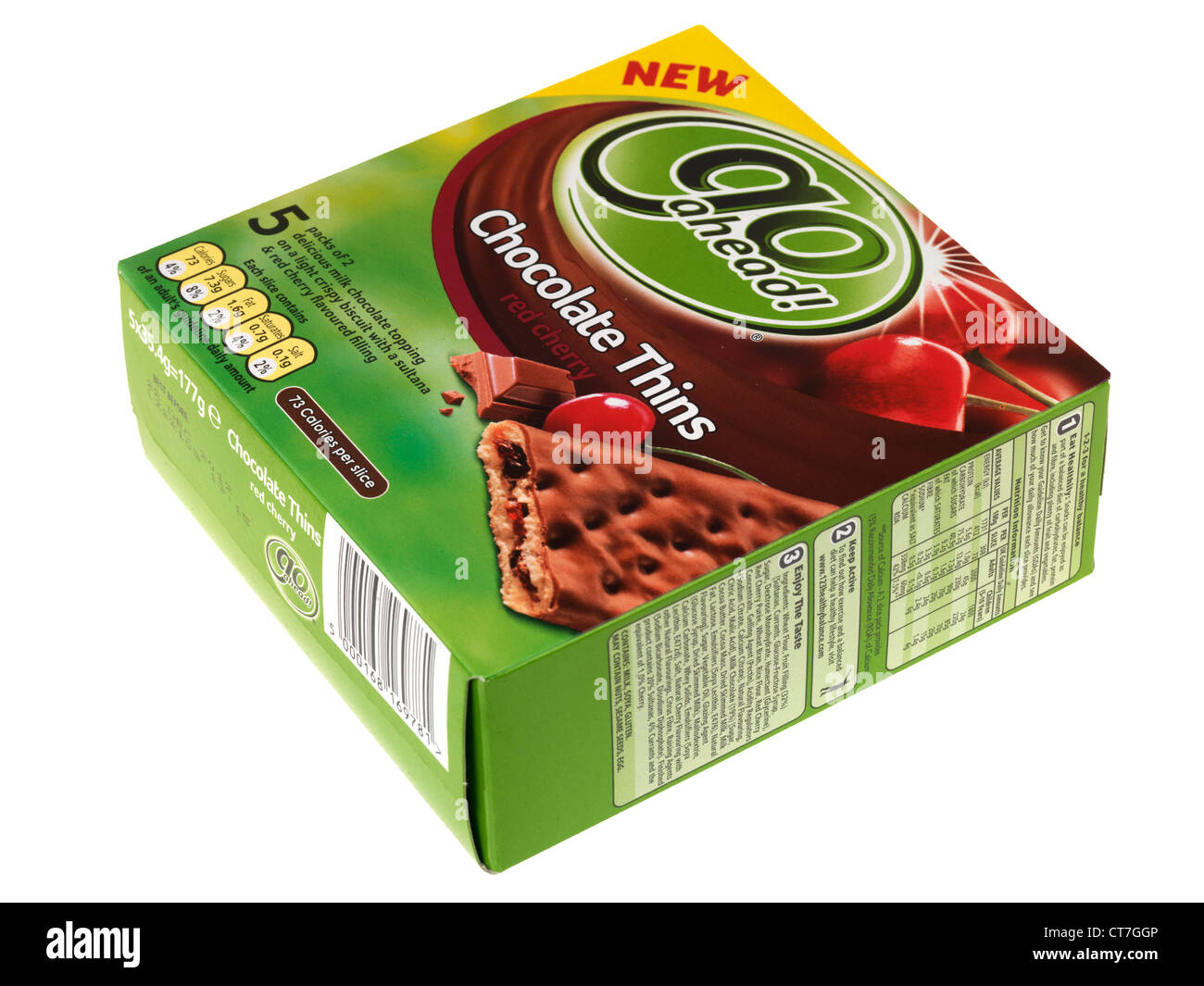 Go Ahead Chocolate Red Cherry Thin Snack Bars Stock Photo - Alamy