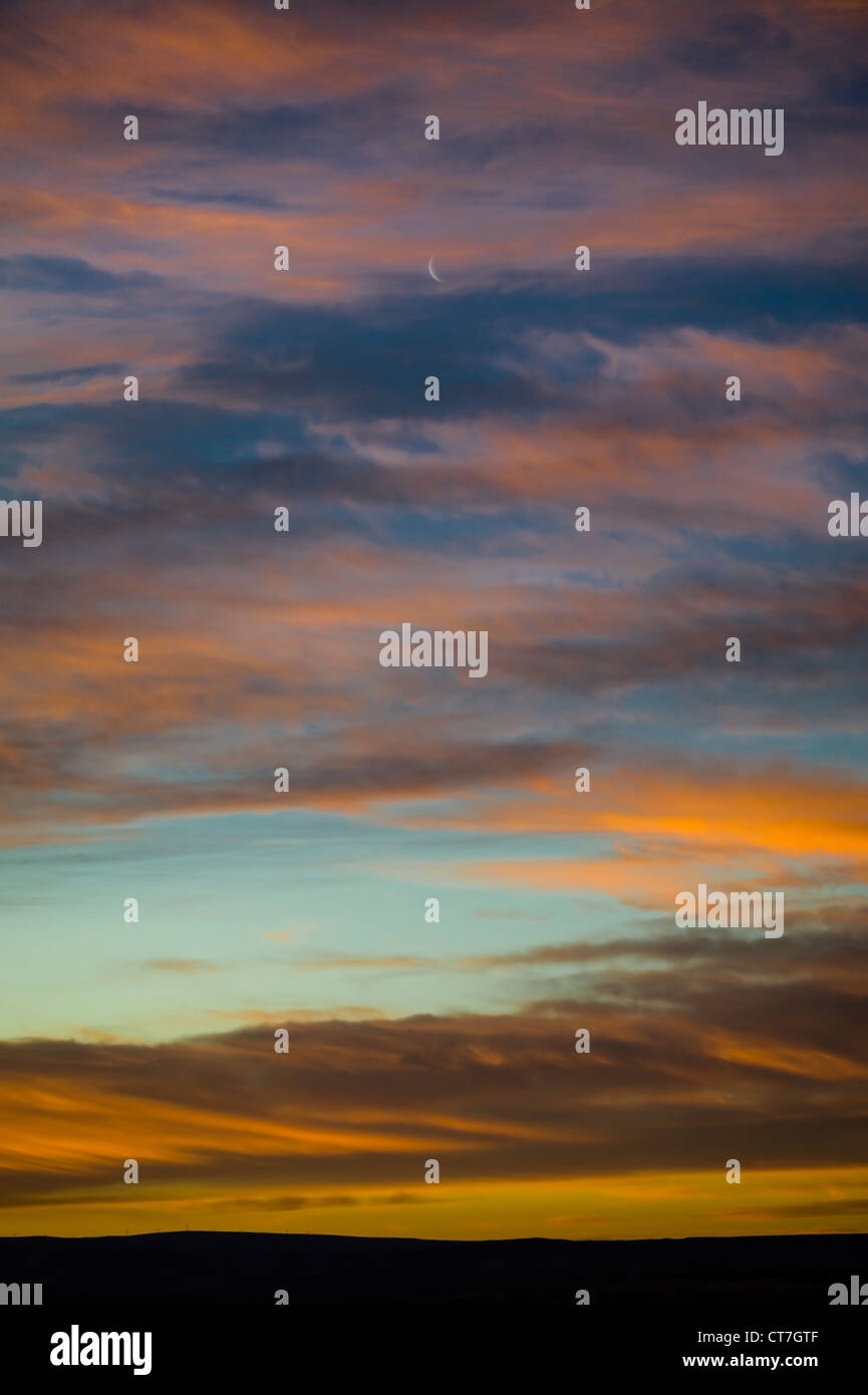 Colorful moonrise over canyon country Stock Photo - Alamy