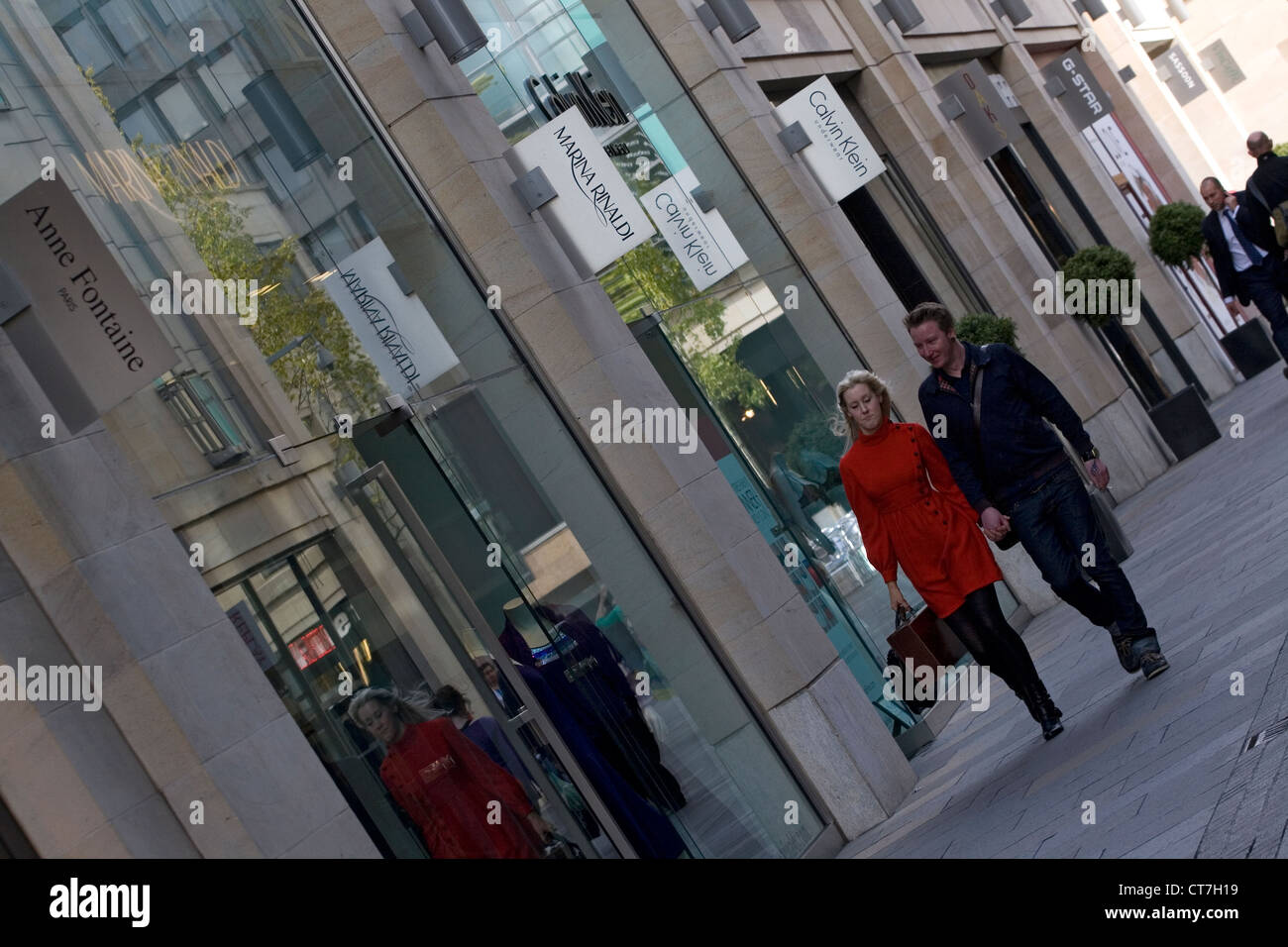 multrees walk, designer shops Stock Photo - Alamy