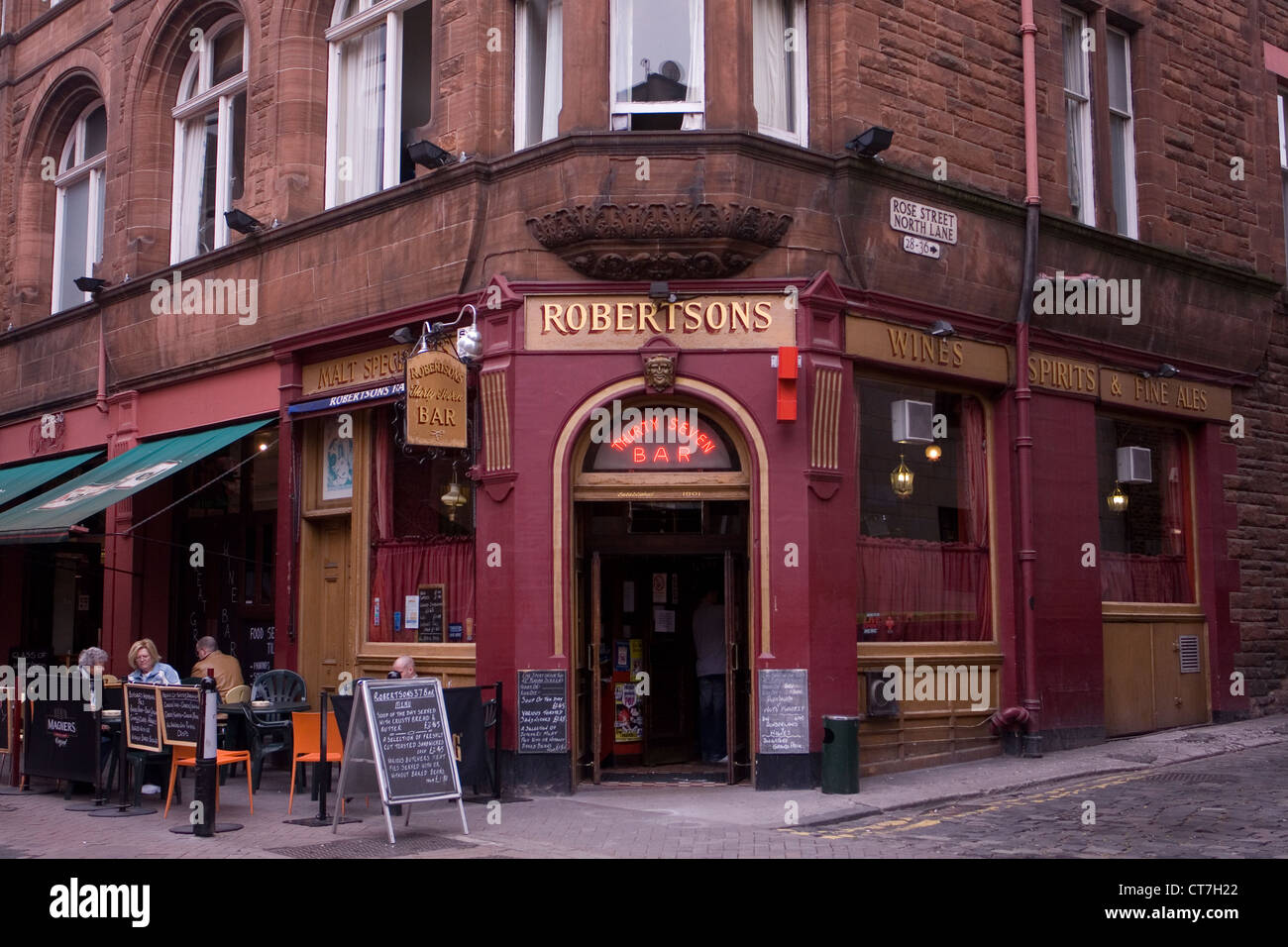 Rose Street, New Town Stock Photo - Alamy