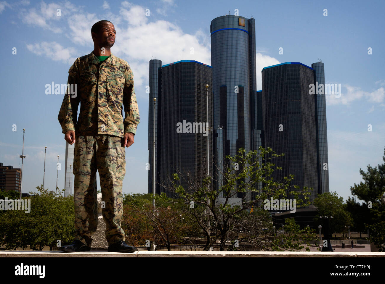 Deandre Simmons (24) is an ex-marine who attended a Detroit job fair ...