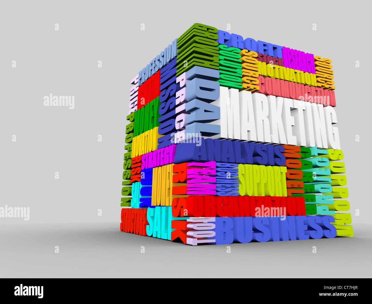 3d Group of Marketing related words. Part of a series of business ...