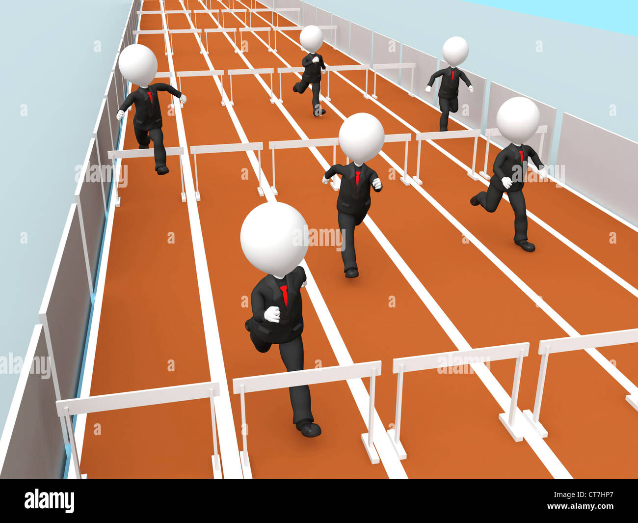 3D business men racing Stock Photo - Alamy