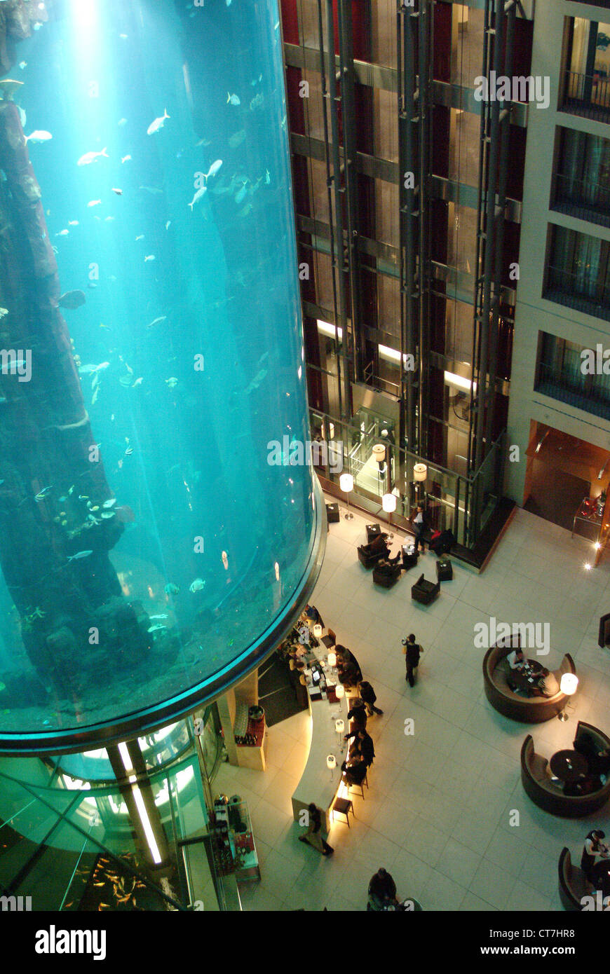 Giant aquarium in a hotel lounge Stock Photo - Alamy