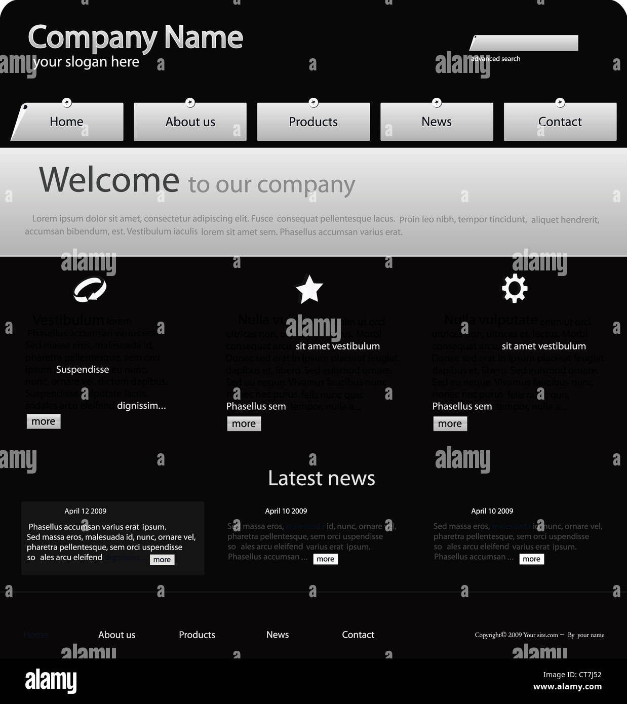 editable website template Stock Photo - Alamy