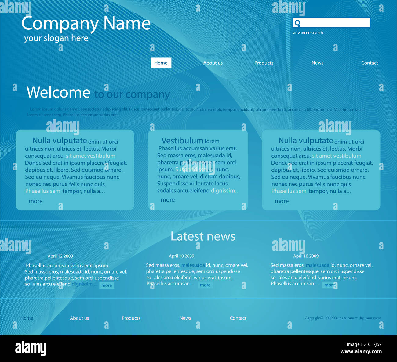 editable website template Stock Photo - Alamy
