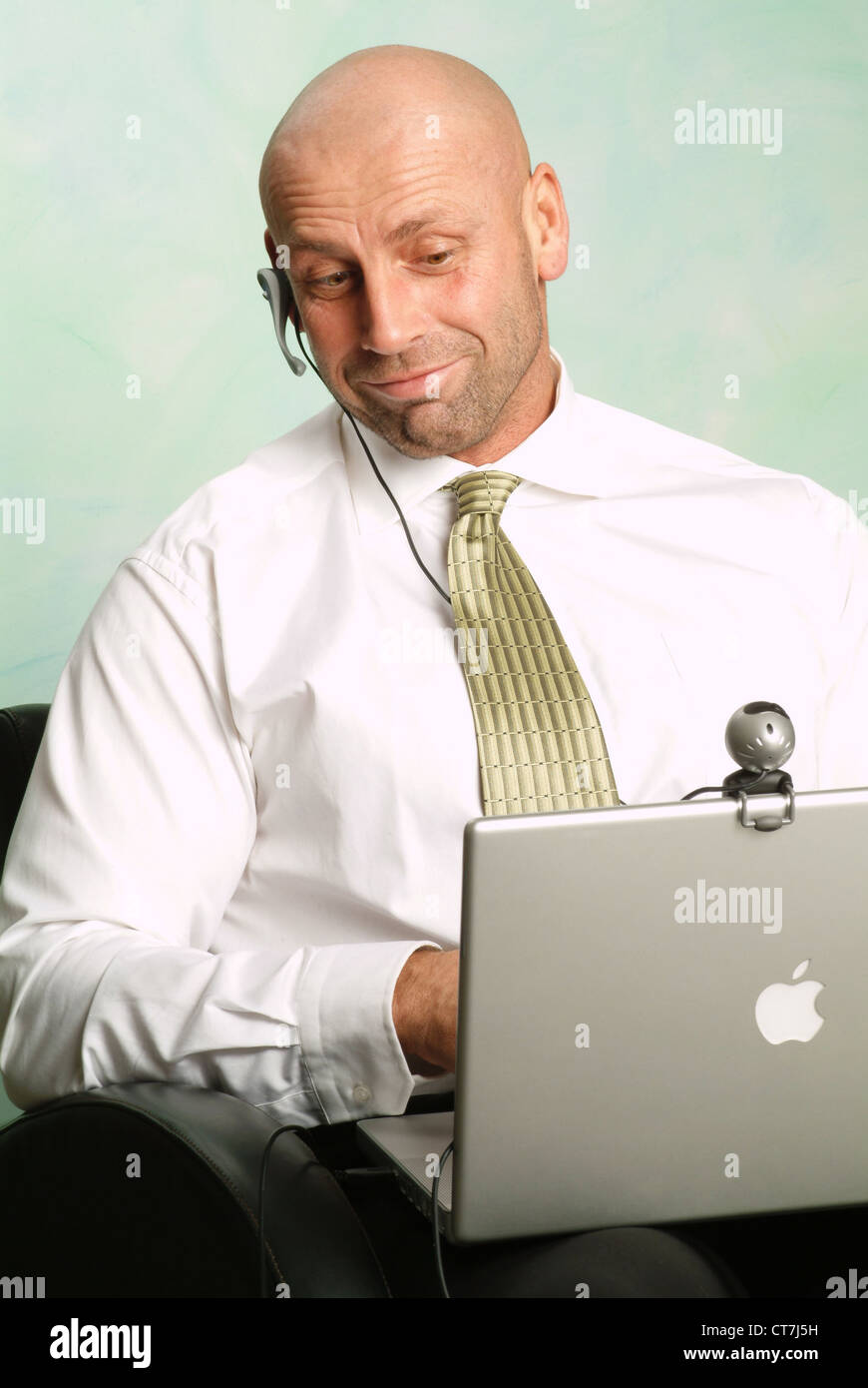 Man in concentrated work Stock Photo - Alamy